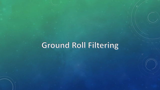 Extended seismic data processing lec25, fk filtering | PPTX