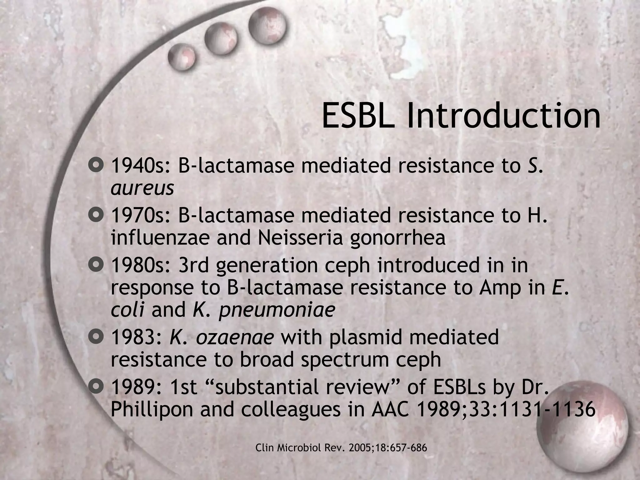 Extended Spectrum Beta Lactamases Esbl | PPT