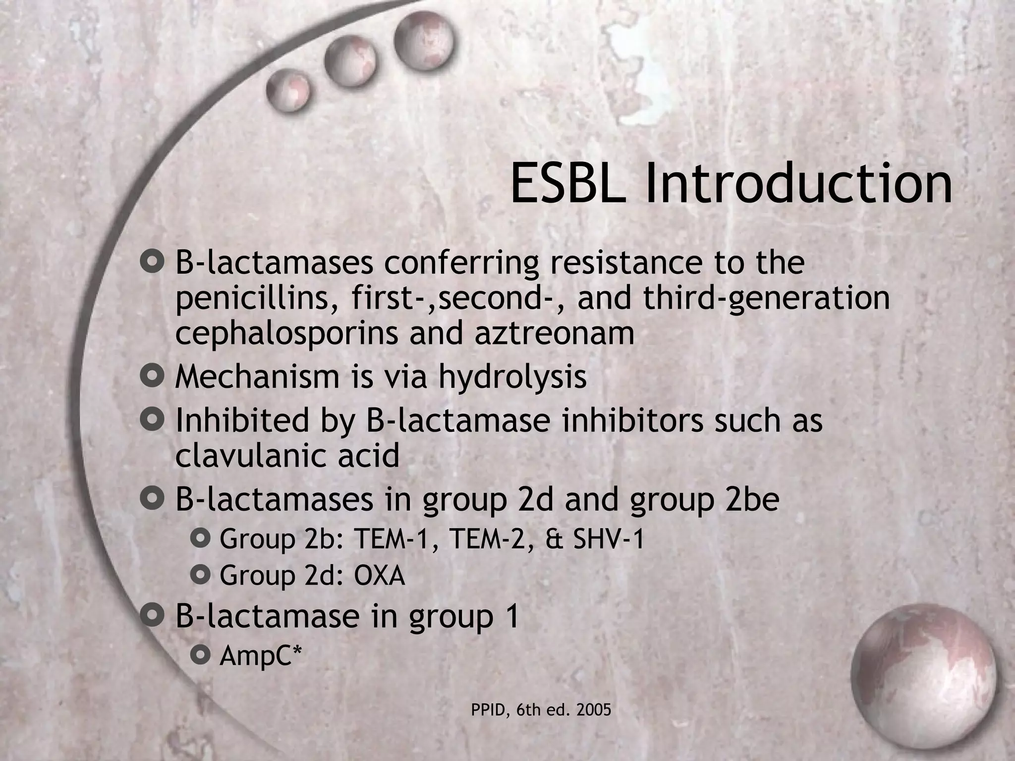Extended Spectrum Beta Lactamases Esbl | PPT