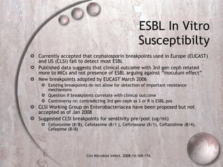 Extended Spectrum Beta Lactamases Esbl | PPT
