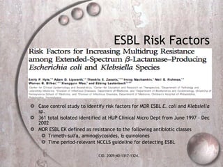Extended Spectrum Beta Lactamases Esbl | PPT
