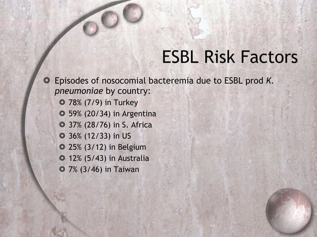 Extended Spectrum Beta Lactamases Esbl | PPT | Infectious Diseases ...