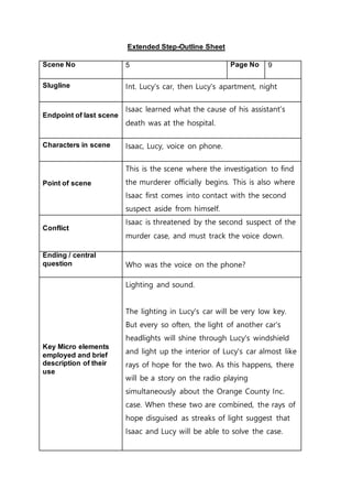 Extended Step Outline for Film | DOCX