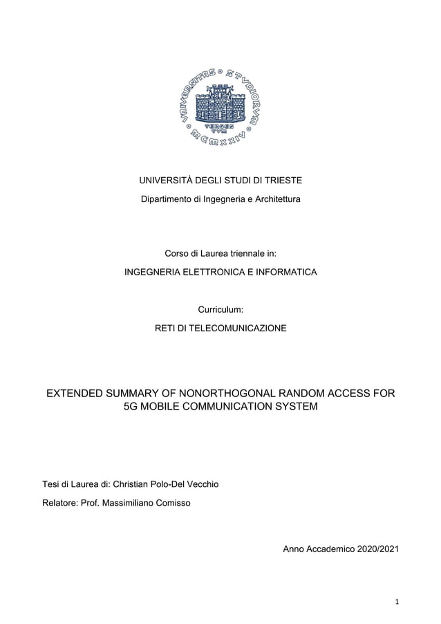 Extended Summary Of Nonorthogonal Random Access For 5g Mobile Communication System Pdf
