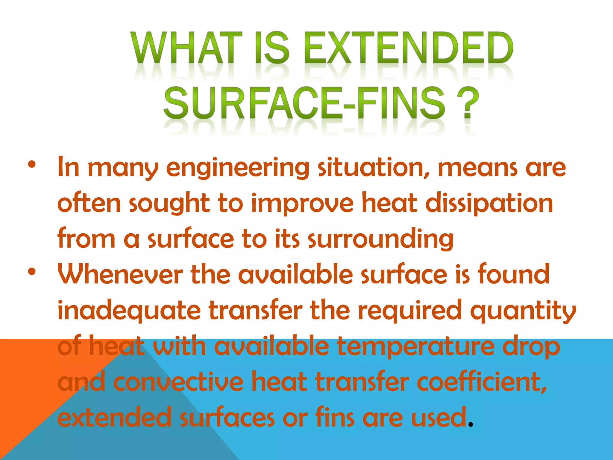Extended surface fins | PPT