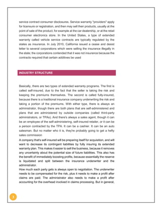 Extended warranty industry in us | PDF | Motor Insurance | Insurance