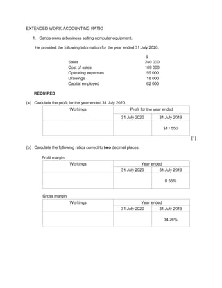 EXTENDED WORK-RATIO for year 11 igcse pdf | PDF