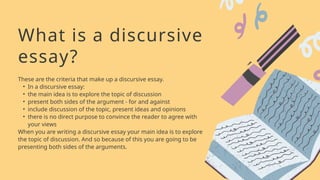 MUET EXTENDED WRITING - Differentiating Discursive and Argumentative ...