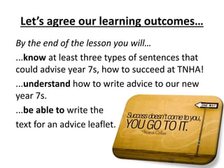 Extended writing task advise yr11 | PPT
