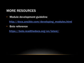 Extending ansible | PPT