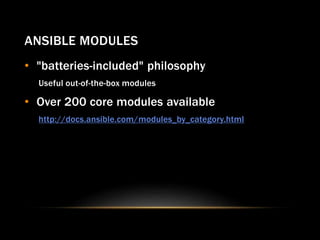 Extending ansible | PPT