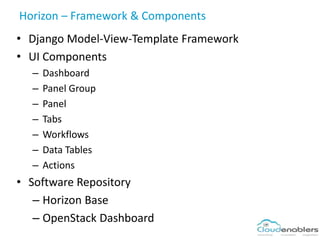 Extending Openstack Horizon for multi cloud management | PPT