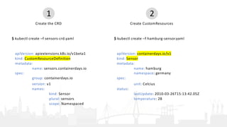 Extending kubernetes with CustomResourceDefinitions | PPT