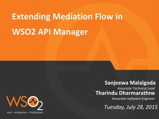 Extending Mediation Flow in WSO2 API Manager | PPT