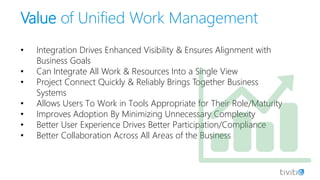 Extending Microsoft Project into a Unified Work Management Solution | PDF