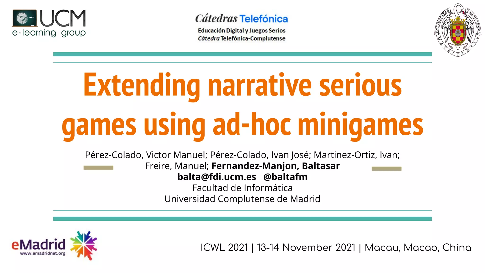 Extending narrative serious games using ad hoc minigames | PDF