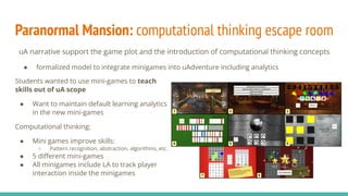 Extending narrative serious games using ad hoc minigames | PDF