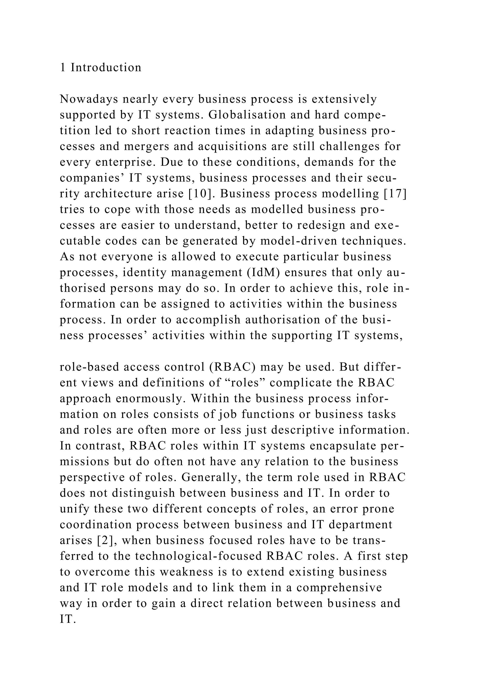 Extending Role Based Access Control For Business Usageheik Docx