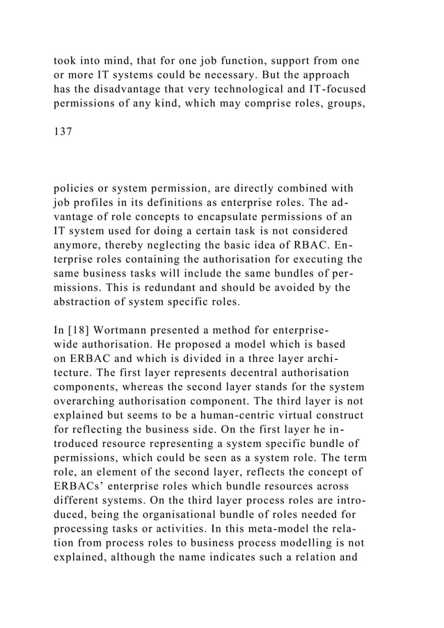Extending Role Based Access Control For Business Usageheik Docx