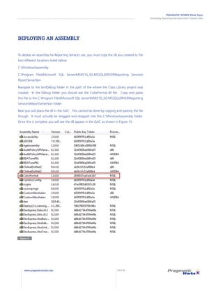 Extending SSRS Whitepaper | PDF