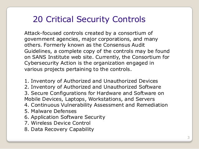 Extending The 20 Critical Security Controls To Gap Assessments And Se…