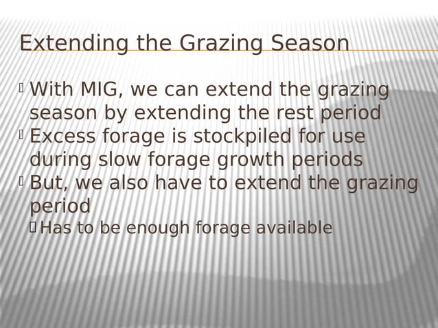 Extending the Grazing Season | PPT