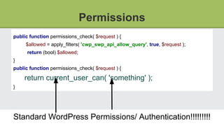 Extending the WordPress REST API - Josh Pollock | PPT