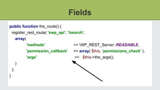 Extending the WordPress REST API - Josh Pollock | PPT