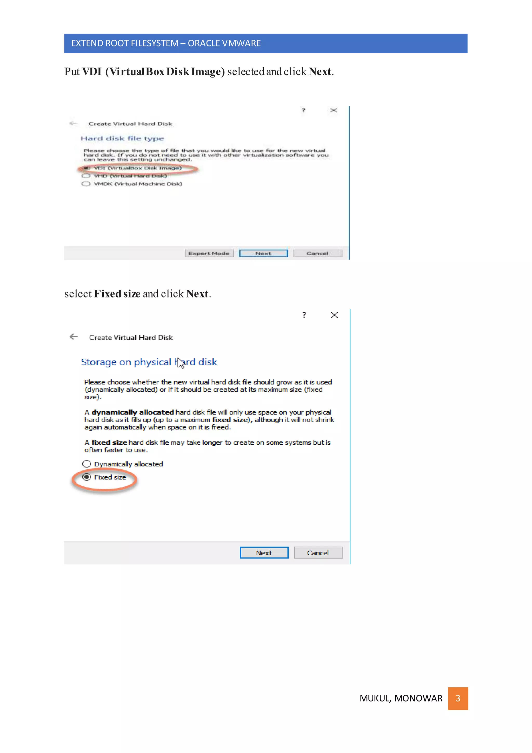 Extend rootfile system Oracle Vmware | PDF