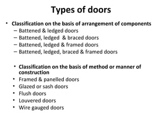 Doors and windows | PPT