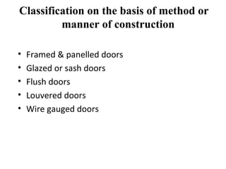 Doors and windows | PPT