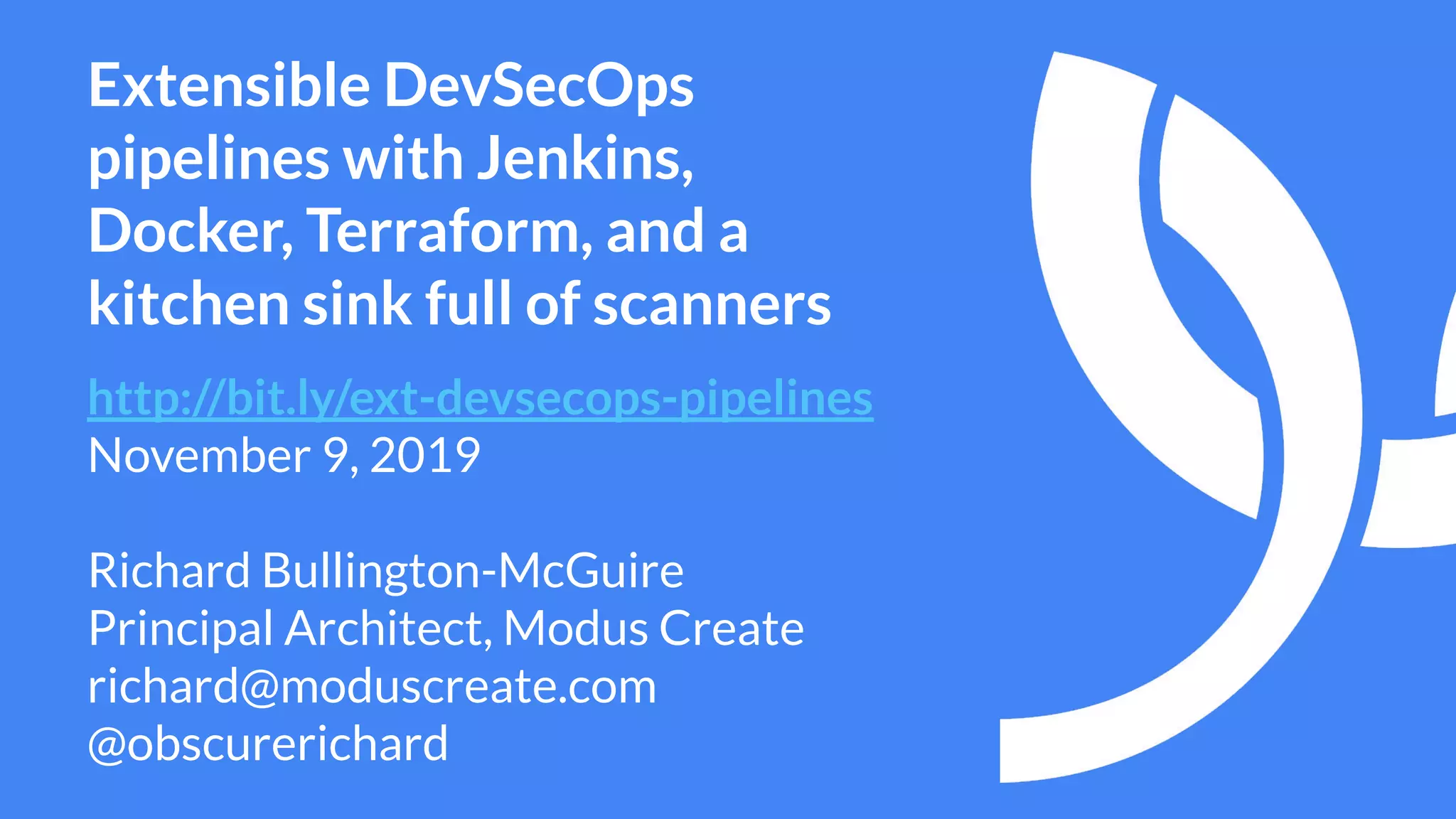 Extensible Dev Secops Pipelines With Jenkins Docker Terraform And A