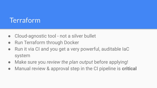 Extensible dev secops pipelines with Jenkins, Docker, Terraform, and a kitchen sink full of ...