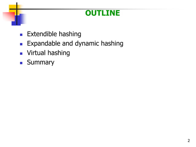 Extensible hashing | PPT