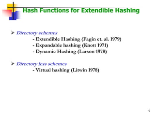 Extensible hashing | PPT