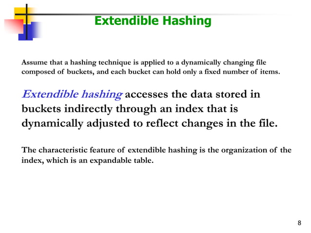 Extensible hashing | PPT