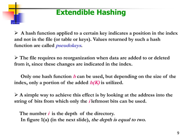 Extensible hashing | PPT