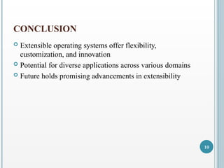 Extensible Operating Systems Slides university | PPT
