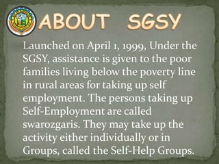 Swarna jayanti gram Swarojgar Yojna | PPTX