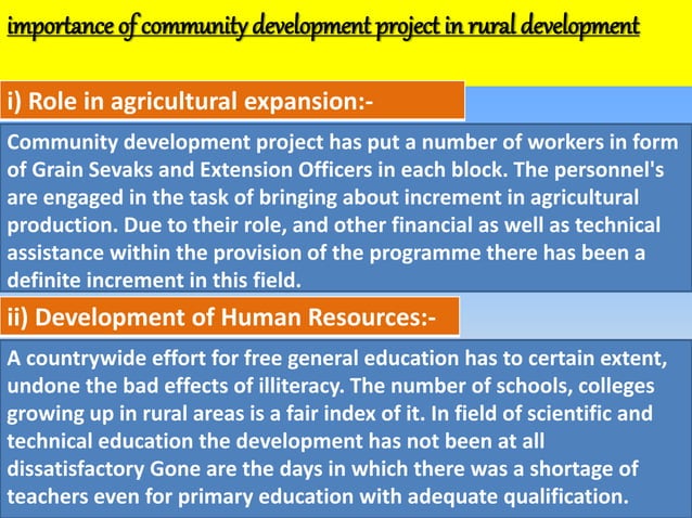 community development Programme (CDP) in rural development | PPTX