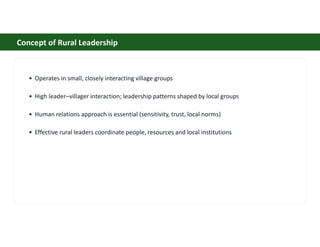 EXTENSION rural leadership and EXTENSION management | PDF