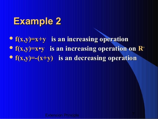 Extension principle