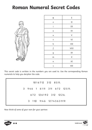 Extension activities roman numerals | PDF