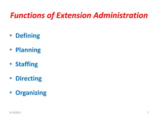 Extension administration | PPTX