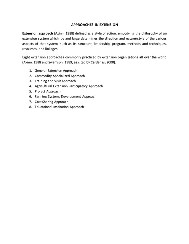 Extension approaches | DOCX