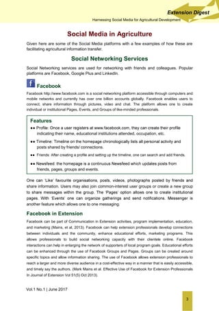 Extension Digest (2017) - Harnessing Social Media for Agricultural ...