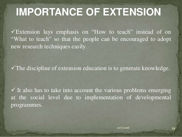 Extension education