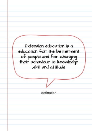 Extension education | PPTX