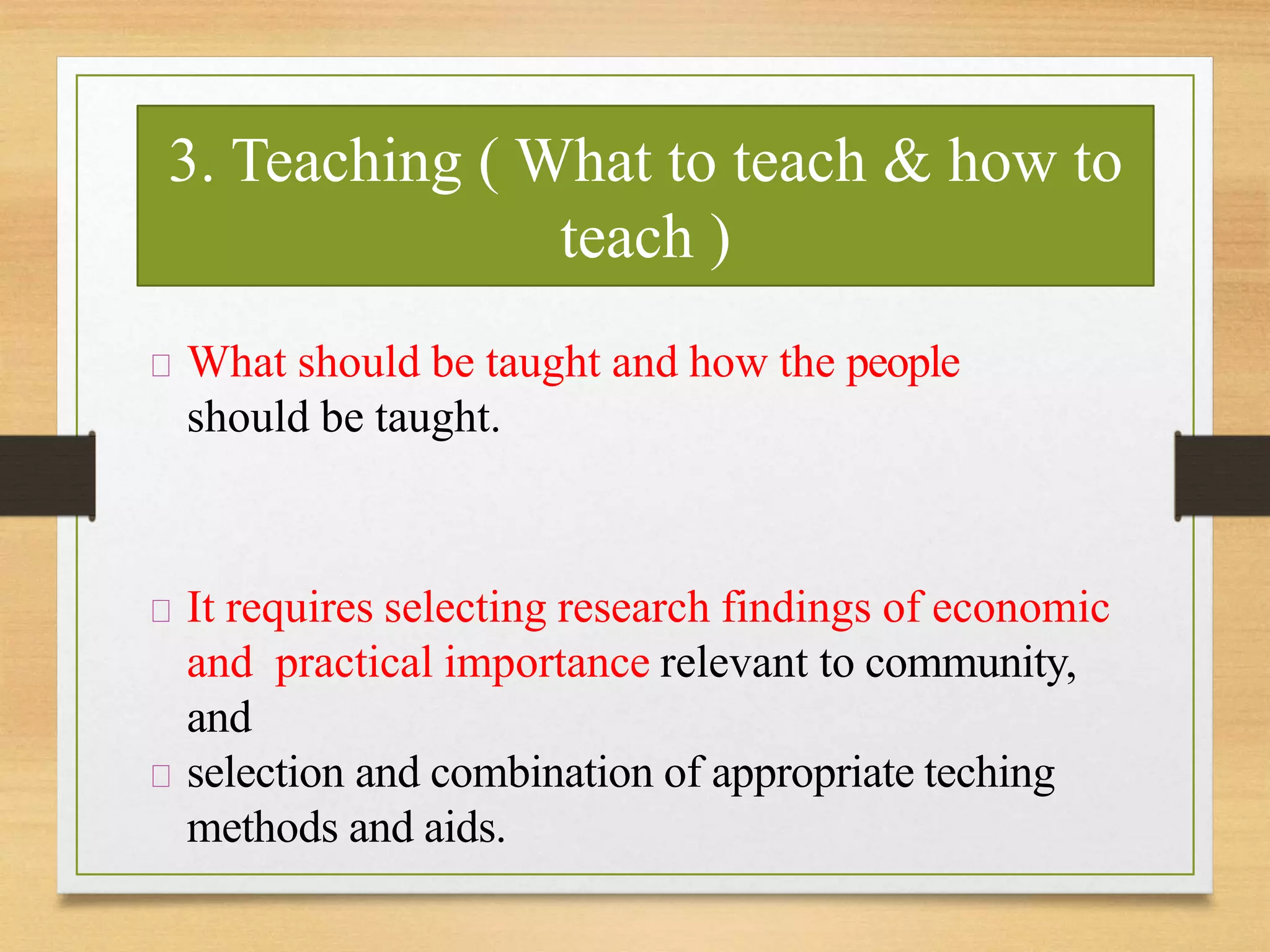 Extension education process | PPTX