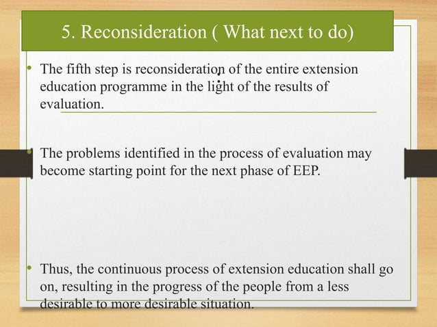 Extension Education Process Pptx